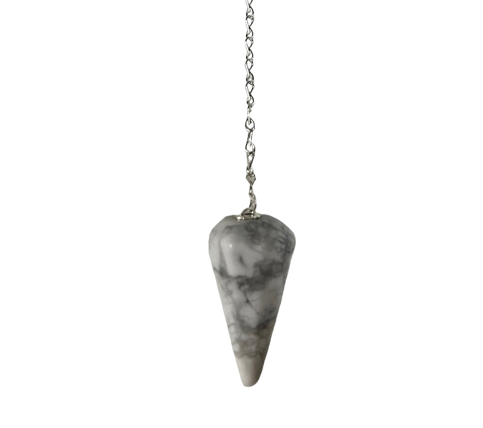 Howlite Pendulum Approx 1.25 Inch Diameter | Gem Center USA INC